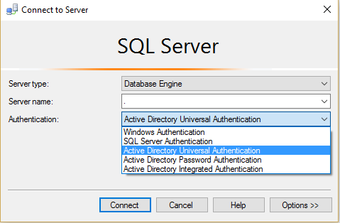 Connect Azure using Active Directory Authentication using SSMS - SQL ...